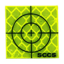 SCCS Yellow Retro Target - Size: 25 x 25mm (pack of 100)
