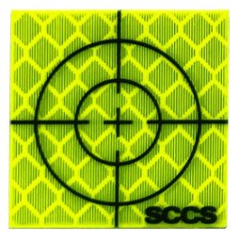 SCCS Yellow Retro Target - Size: 30 x 30mm (each)